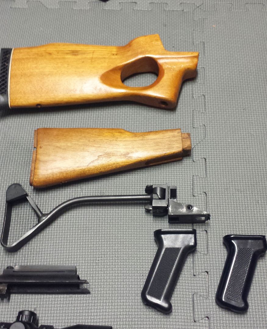 AK Furniture, East German Folder, SKS Bakelite Jungle Stock Set, Scope ...
