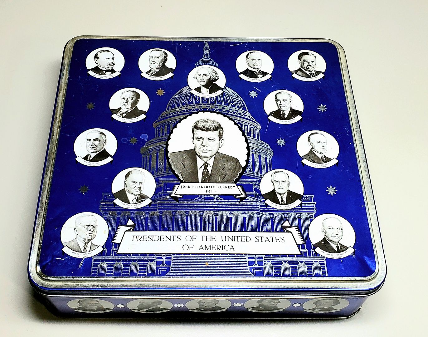 1961 US President Commemorative Biscuit Tin/JFK Collectible - AR15.COM
